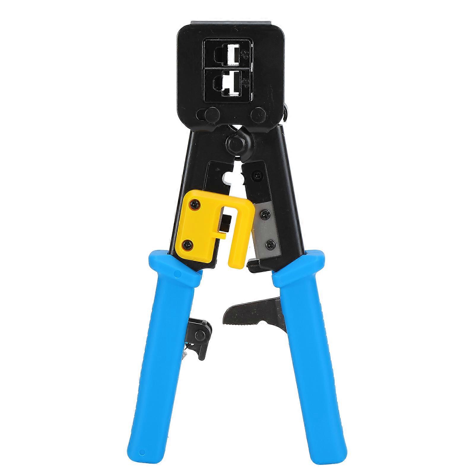 Network Cable Pliers Ratchet Ethernet Wire Stripper Crystal Head ...