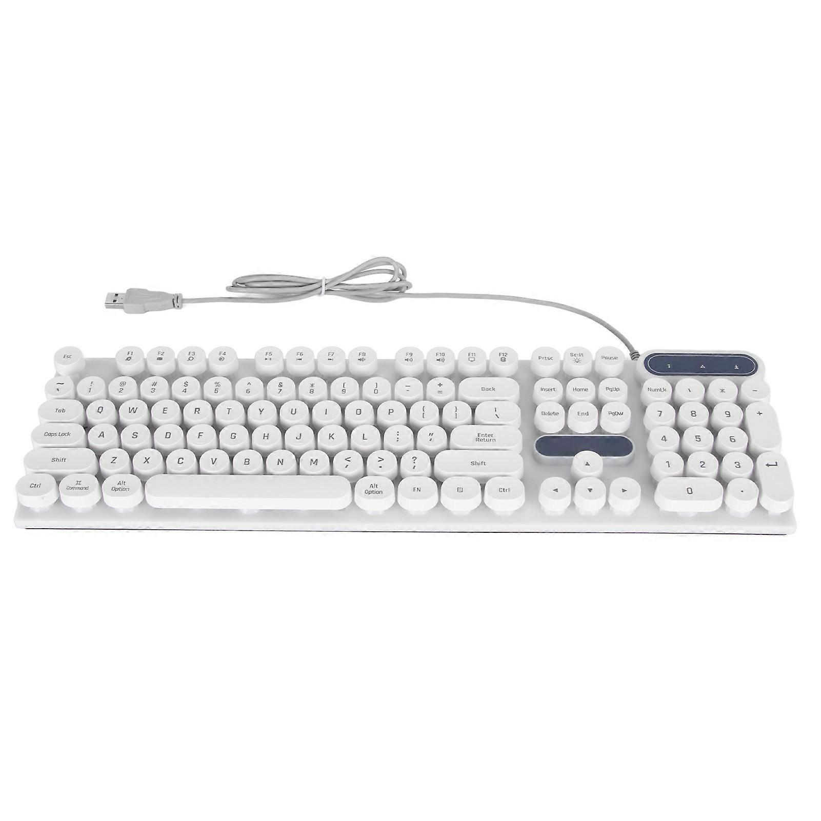 Gaming Keyboard USB Round 104 Keys Breathing Backlit Ergonomic ...