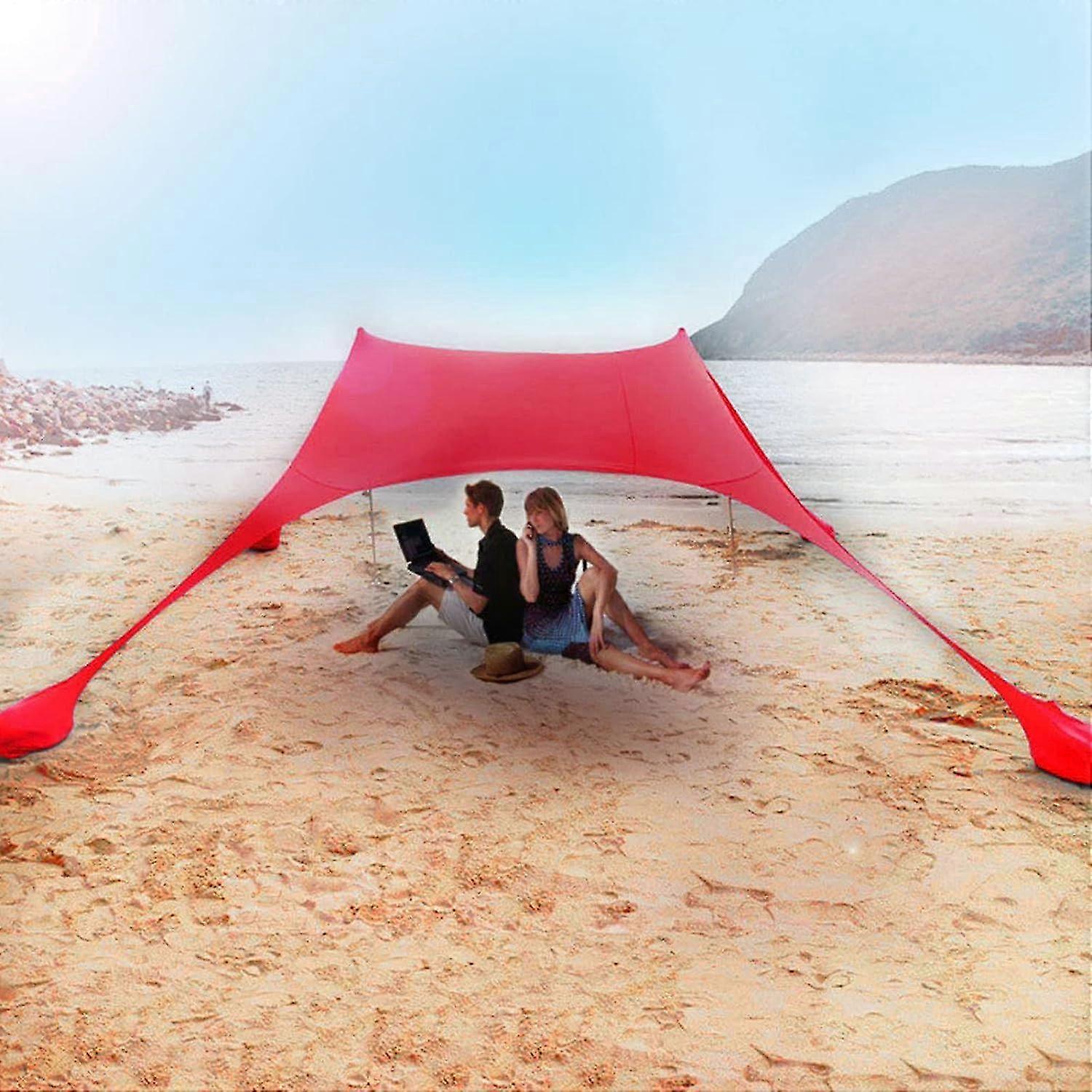 Sunshade Tent for Beach, UPF50+ Portable Family Tent, Beach Shade ...