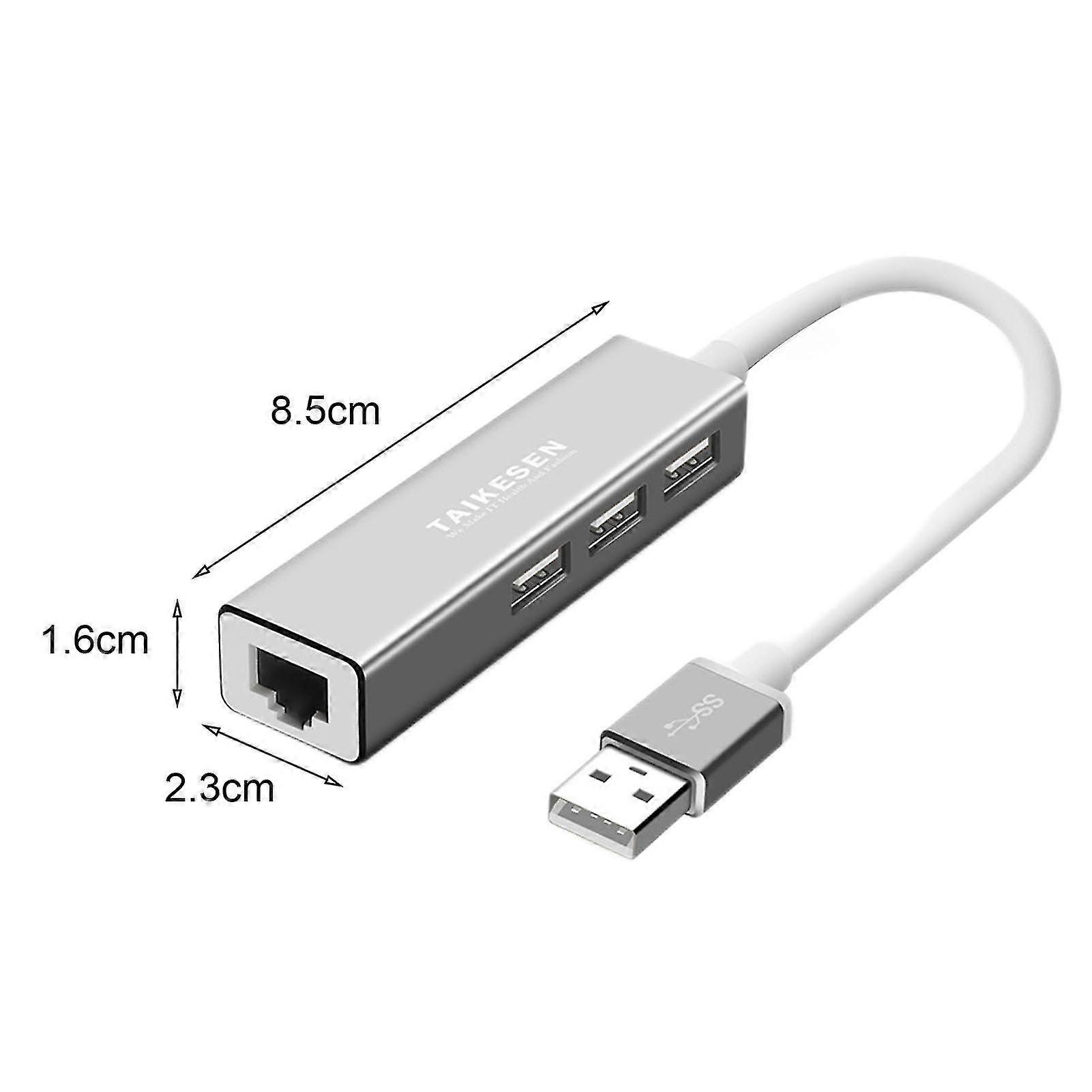 Ethernet Converter Multi-ports 3 Usb2.0 100m Aluminum Alloy Usb To Rj45 ...