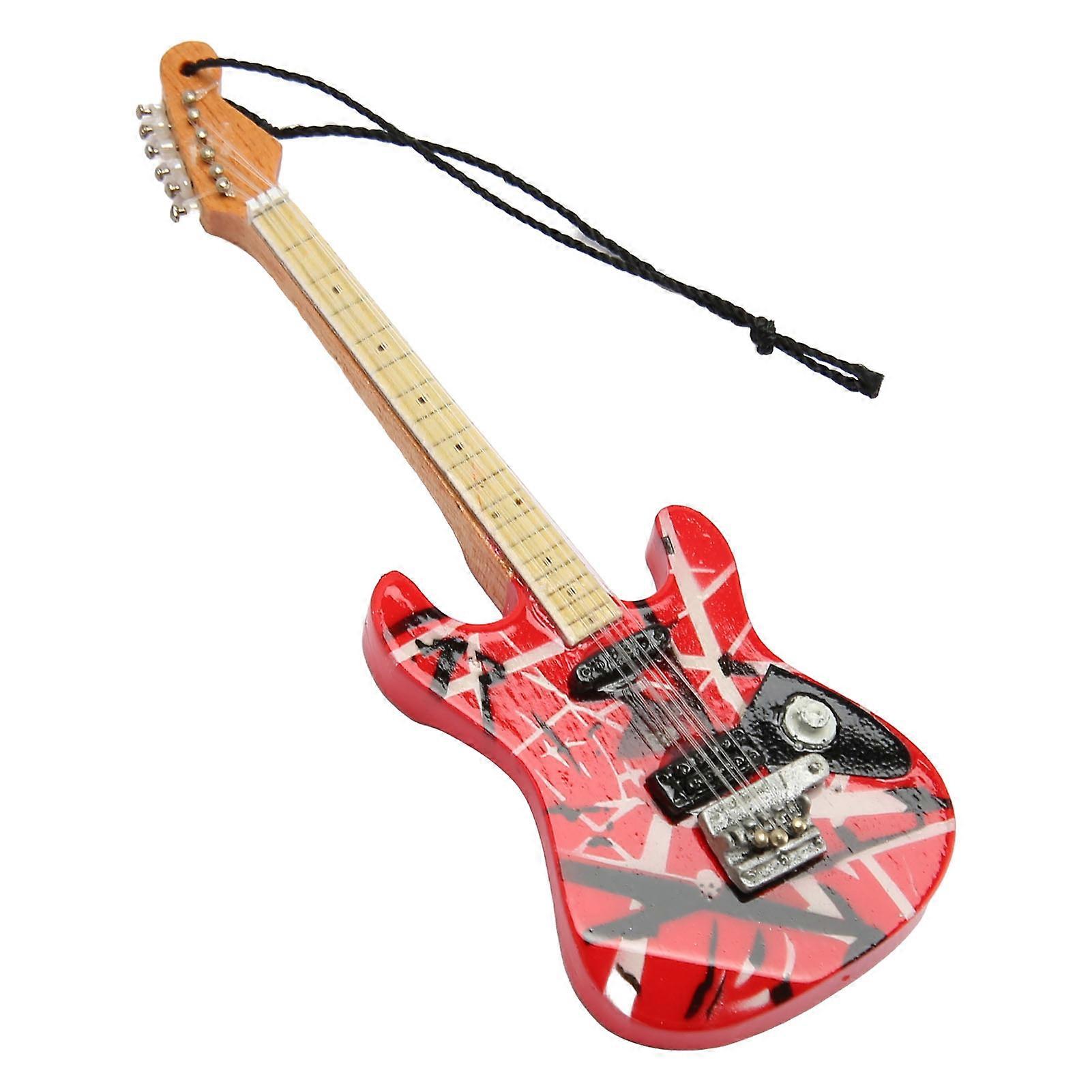 Miniature Electric Guitar Model Bright Colors Lifelike Wooden Electric ...