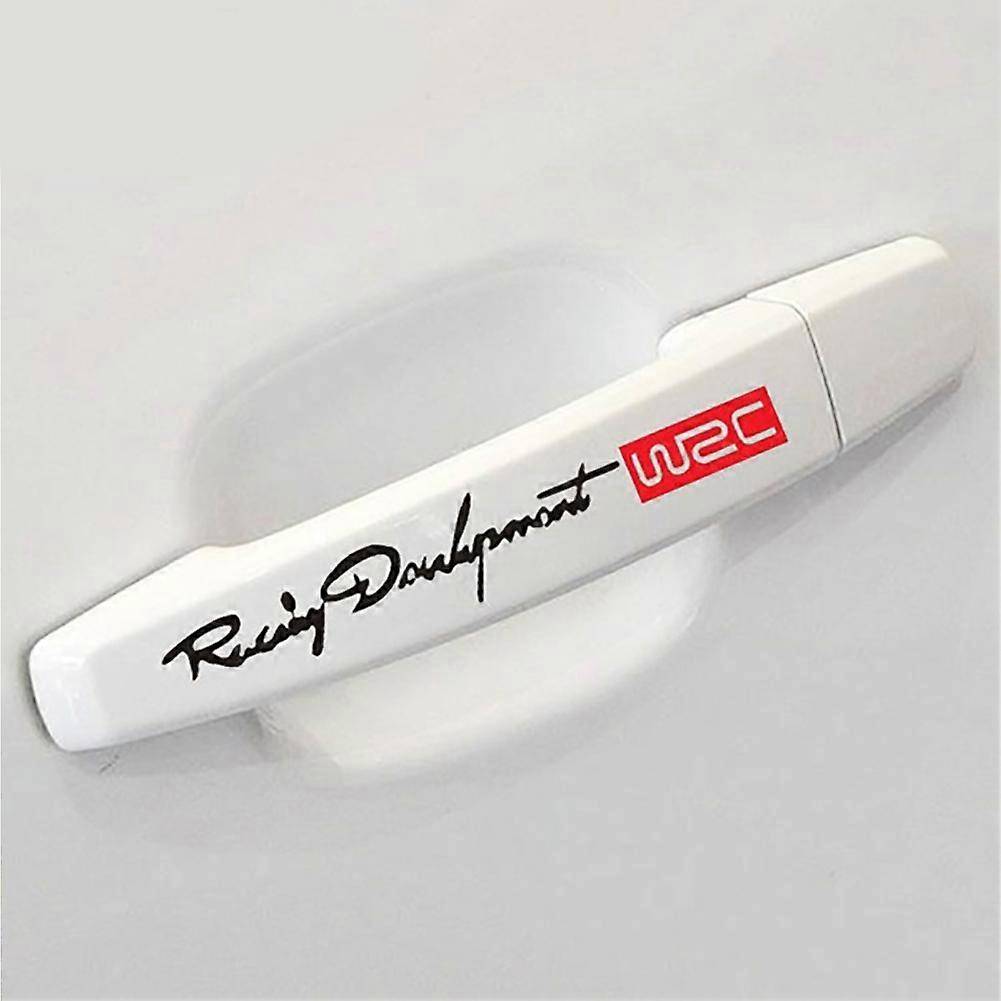 4Pcs Car Handle Stickers WRC Rally Racing Stripe Car Decals Vinyl JDM ...