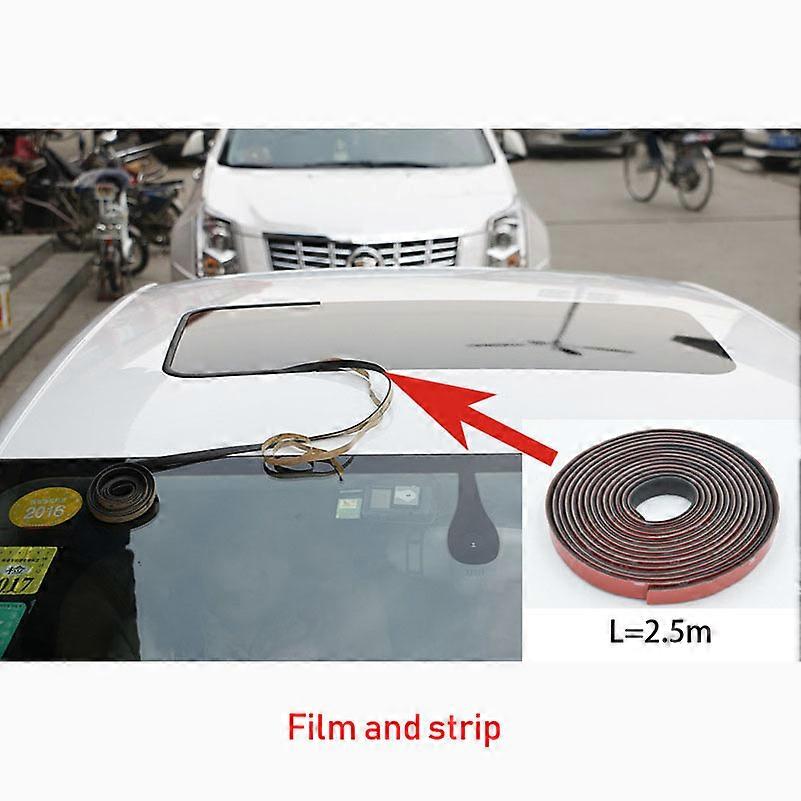 79X38cm Fake Sunroof Black Car Sticker Car Roof Sticker Simulation ...