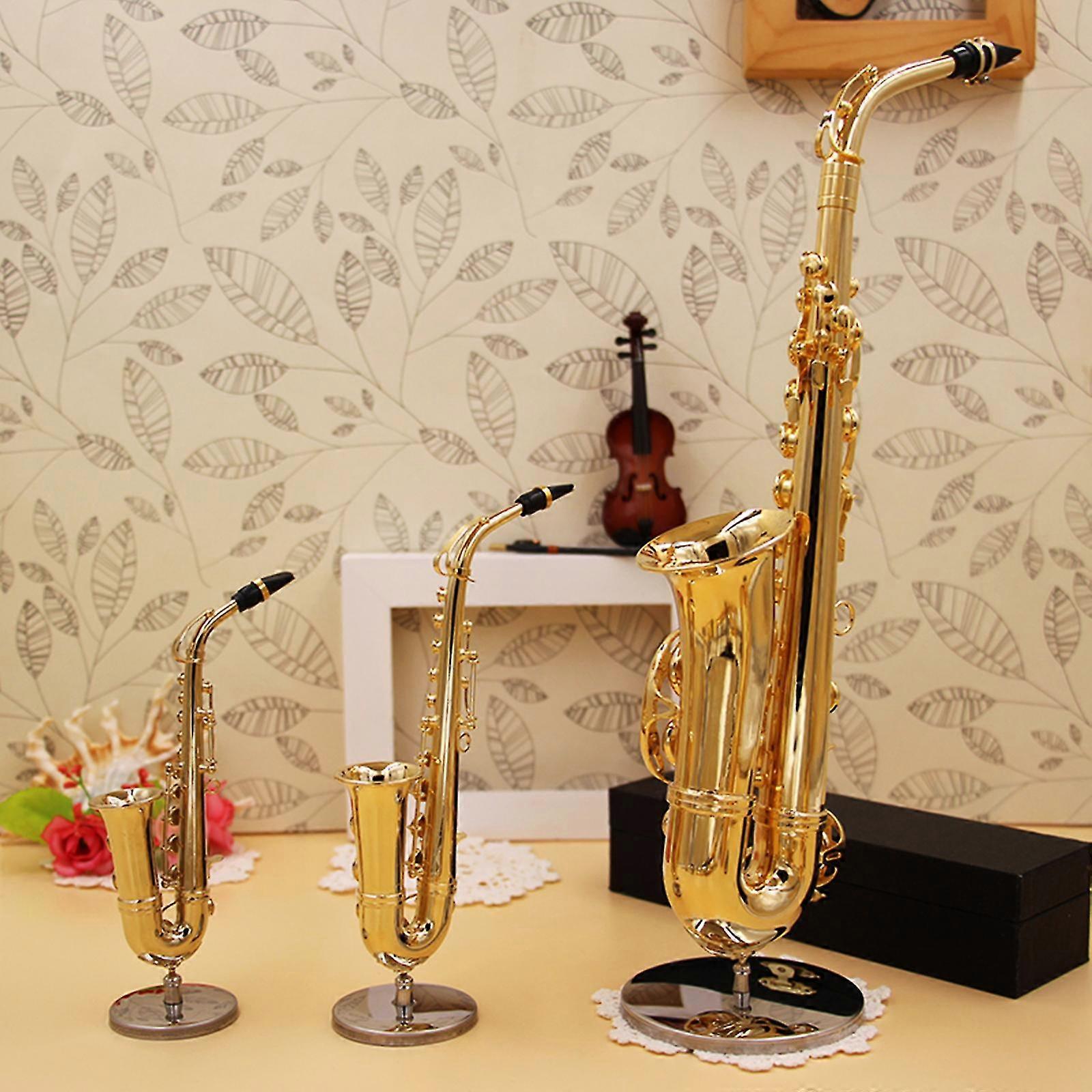 Mini Saxophone Model Miniature Sax Model Musical Decorative Ornaments ...