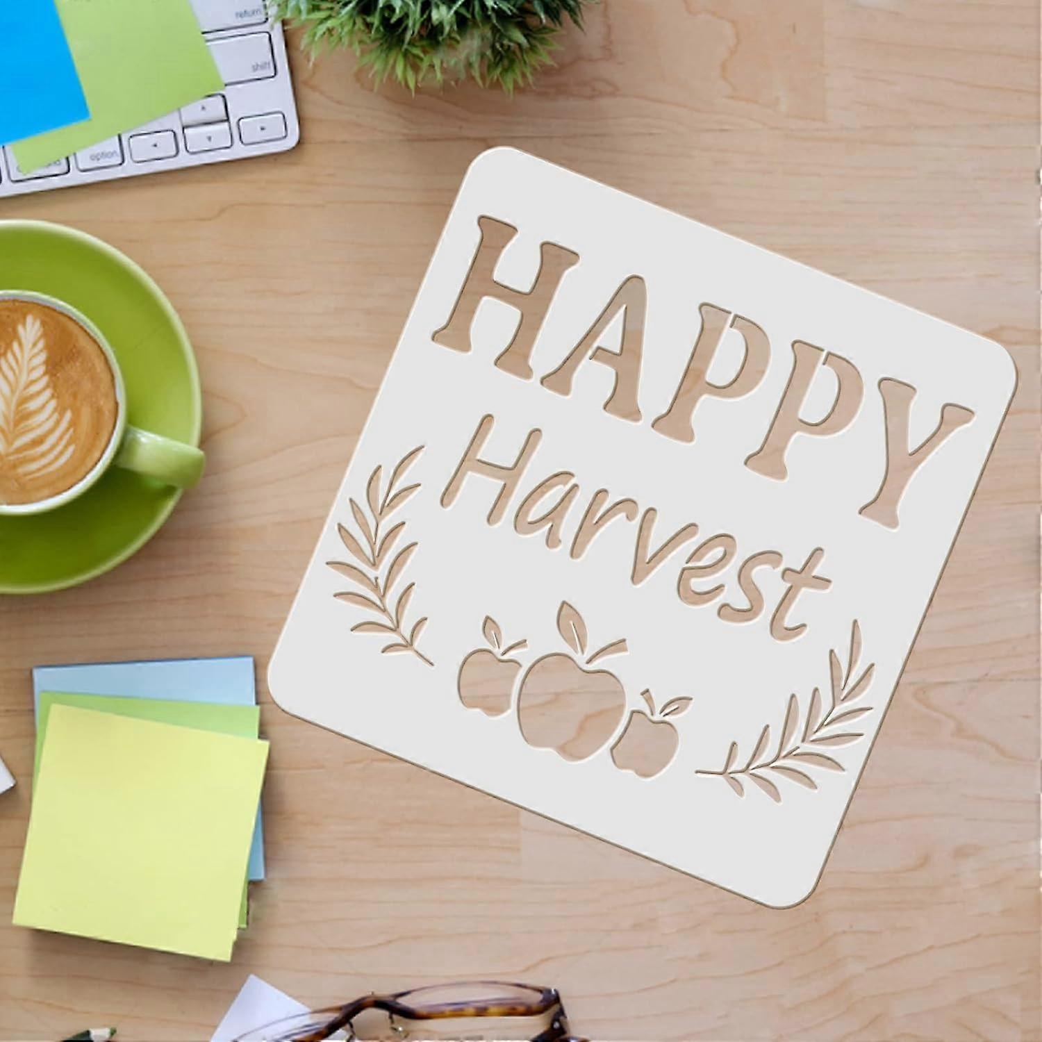 9Pcs Apple Drawing Stencil 11.8x11.8 inch Farm Apple Harvest Painting ...