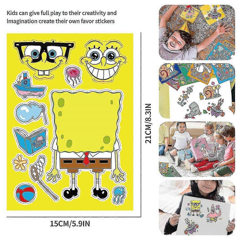 Spongebob Squarepants Theme 32 Sheets 8 Styles Make Your Own Stickers ...