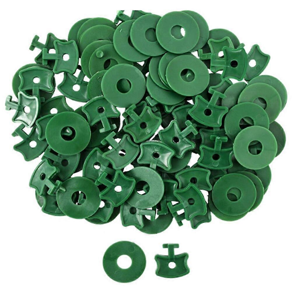 100 Set Green Plastic Fixing Clips Washers For Greenhouse Insulation ...