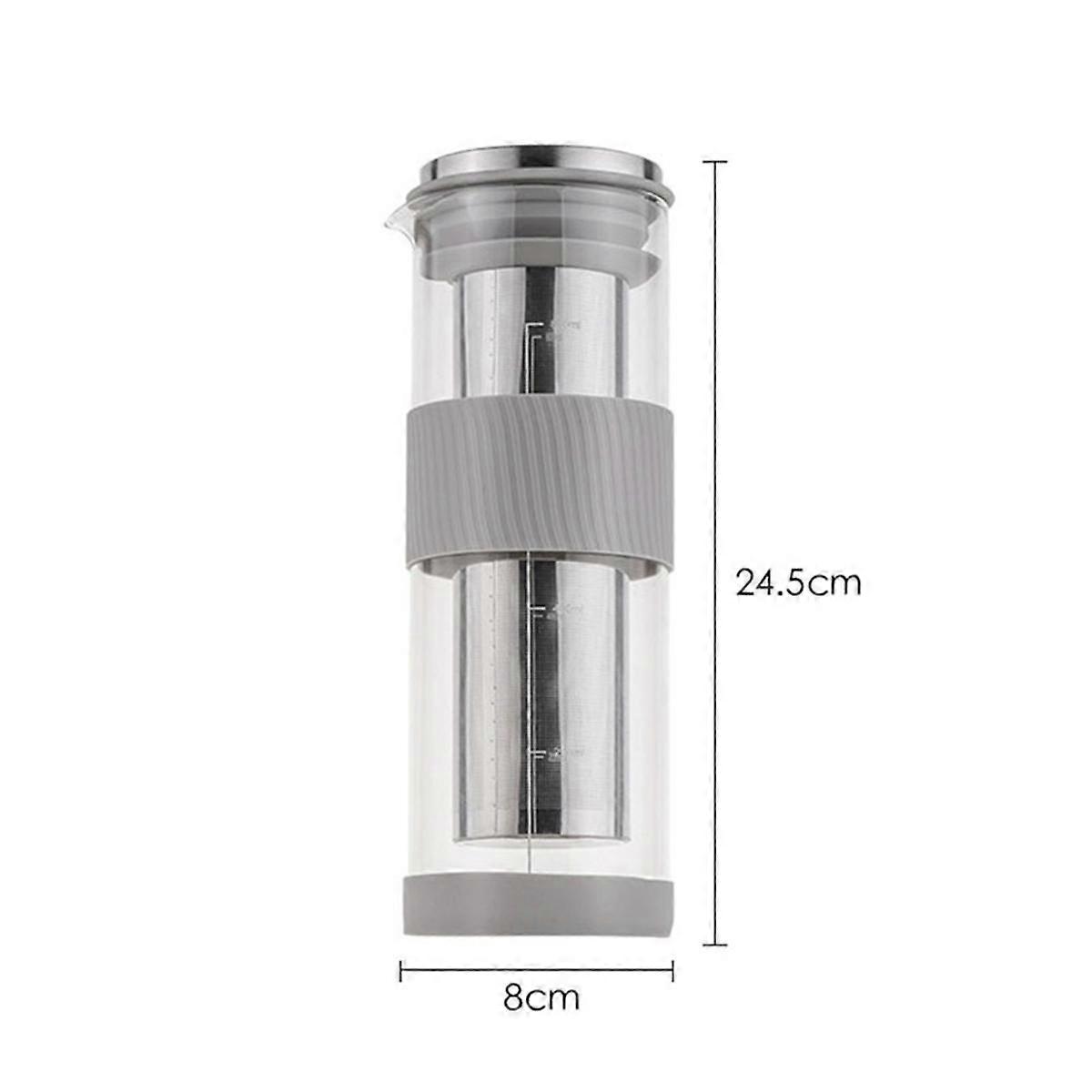 Portable Airtight Cold Brew Iced Coffee Maker Tea Infuser -800ml Cold ...