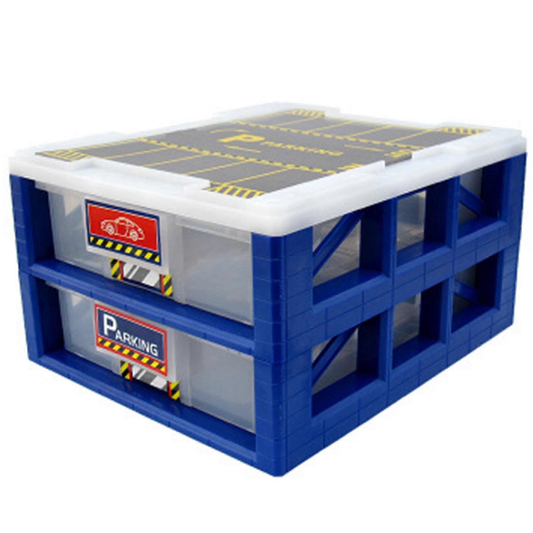 Car Parking Storage Box Alloy Luxury Mini Car Model Auto Carport Garage ...