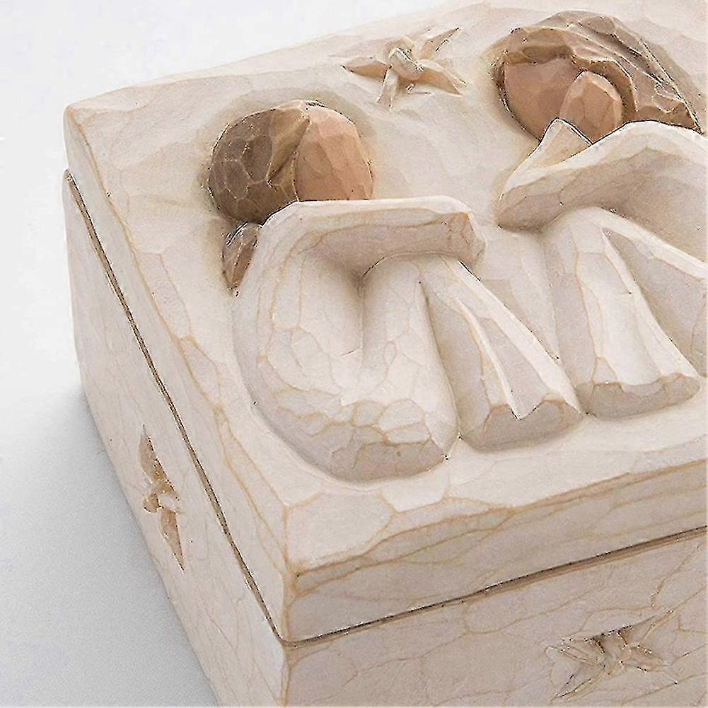 Sculpted Hand-painted Keepsake Box Inside The Bottom Of Box Reveals A Message Of Love And ...