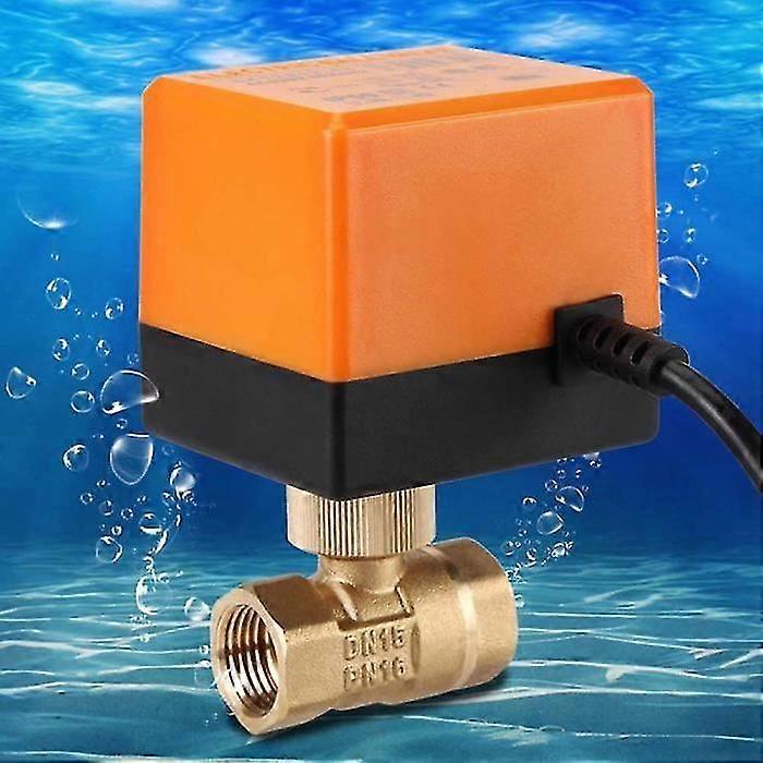 Electric Ball Valve Ac 220v 2 Way Brass Electric Motorized Ball Valve Thread | Fruugo AU