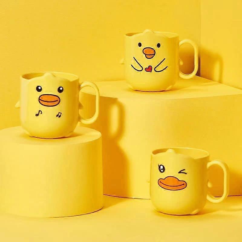 anti-fall children's wash cup cute cartoon little yellow duck mouthwash ...