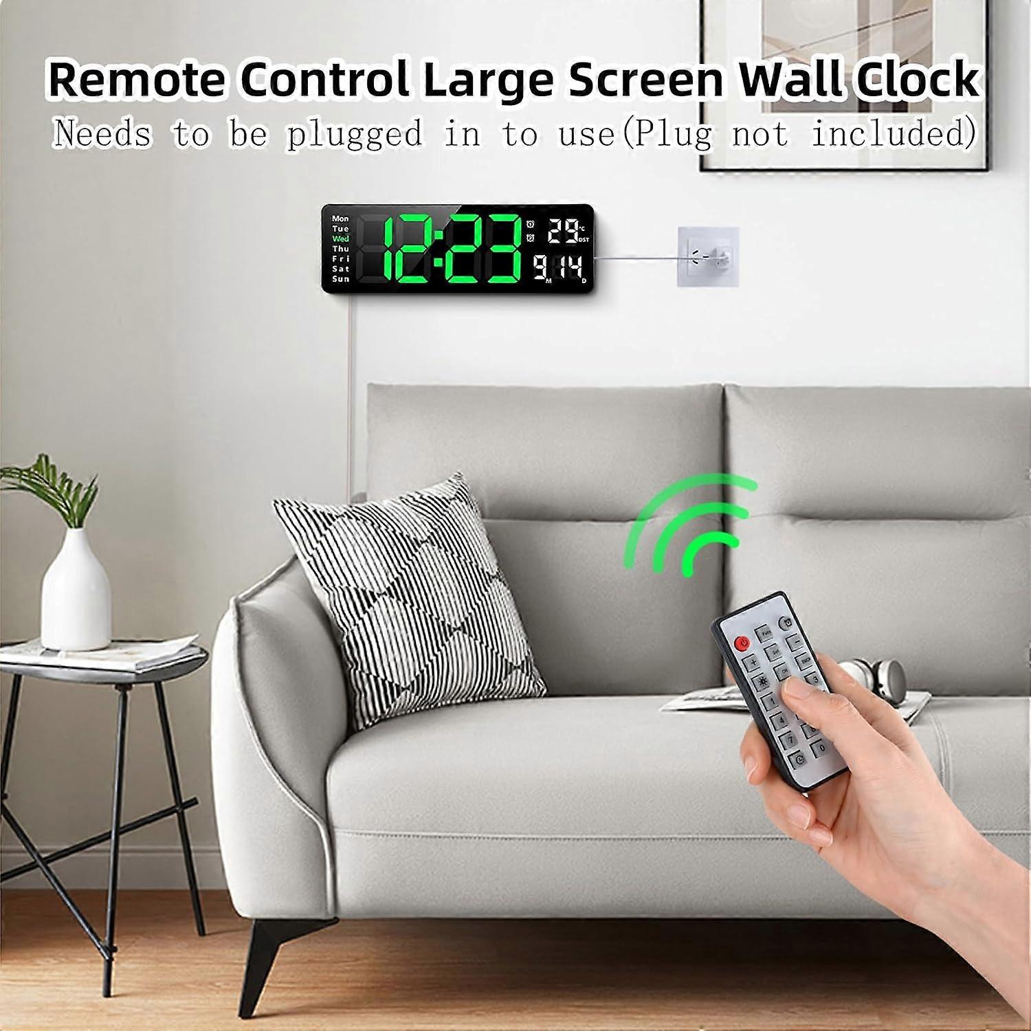 LED Digital Wall Clock with Remote Control Positive Countdown Timer ...