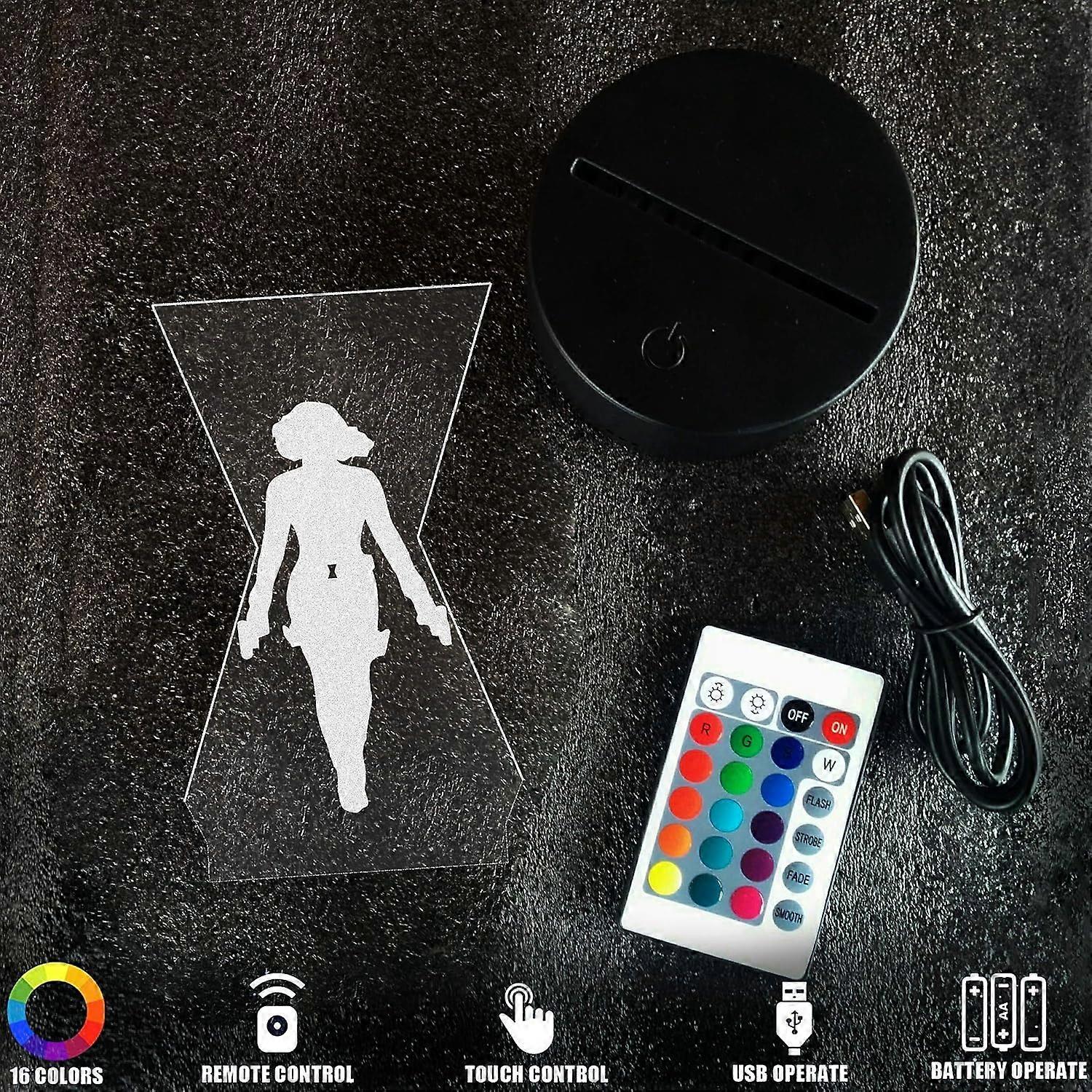SBSG Black Widow Avengers 3D night light | Fruugo UK