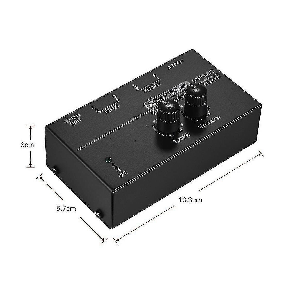 Ultra-Compact Phono Preamp PP500 with Bass Treble Balance Volume ...