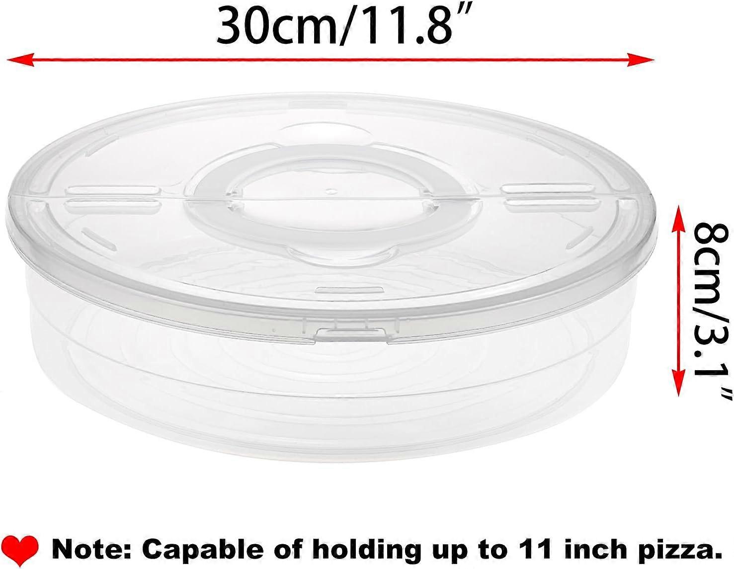 Plastic Clear Cake Pizza Storage Box, 30cm Round Food Storage Container ...
