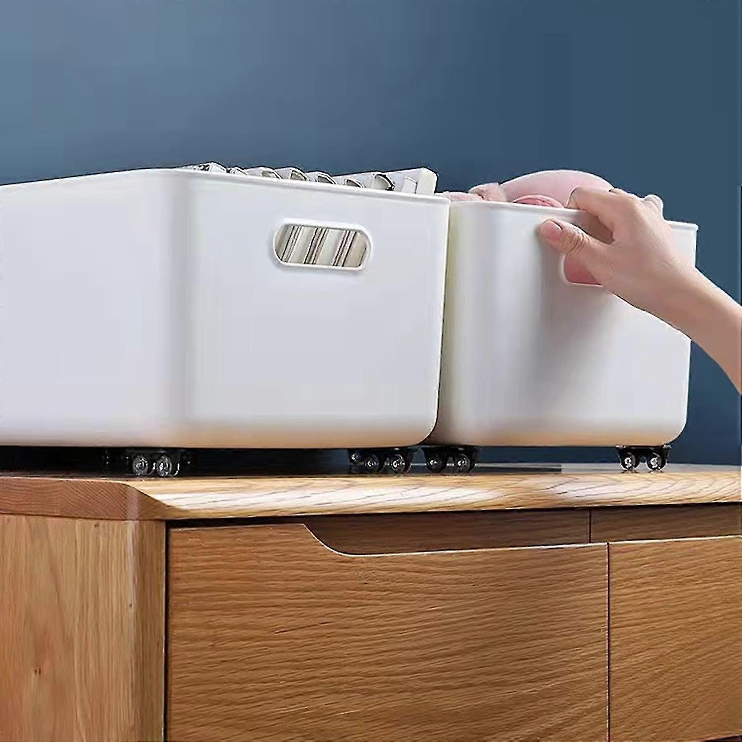 8 Pieces Small Furniture Casters, The Black Storage Box Pulley, With ...