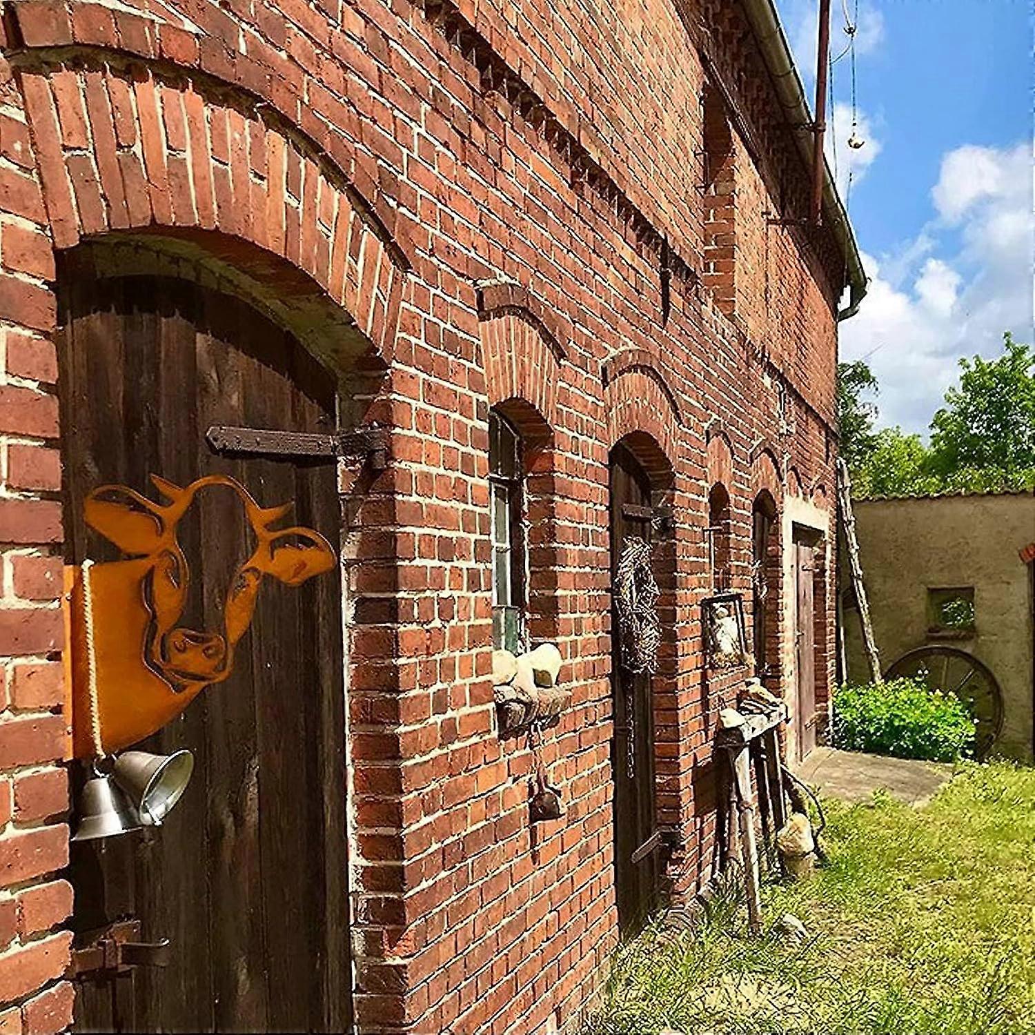 Patina Cow Decoration Metal Rust Decorative Cow Metal Ornaments Metal ...