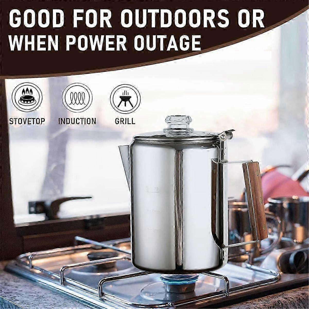 Coffee Percolators Stovetop for Camping, Percolator Coffee Pot ...