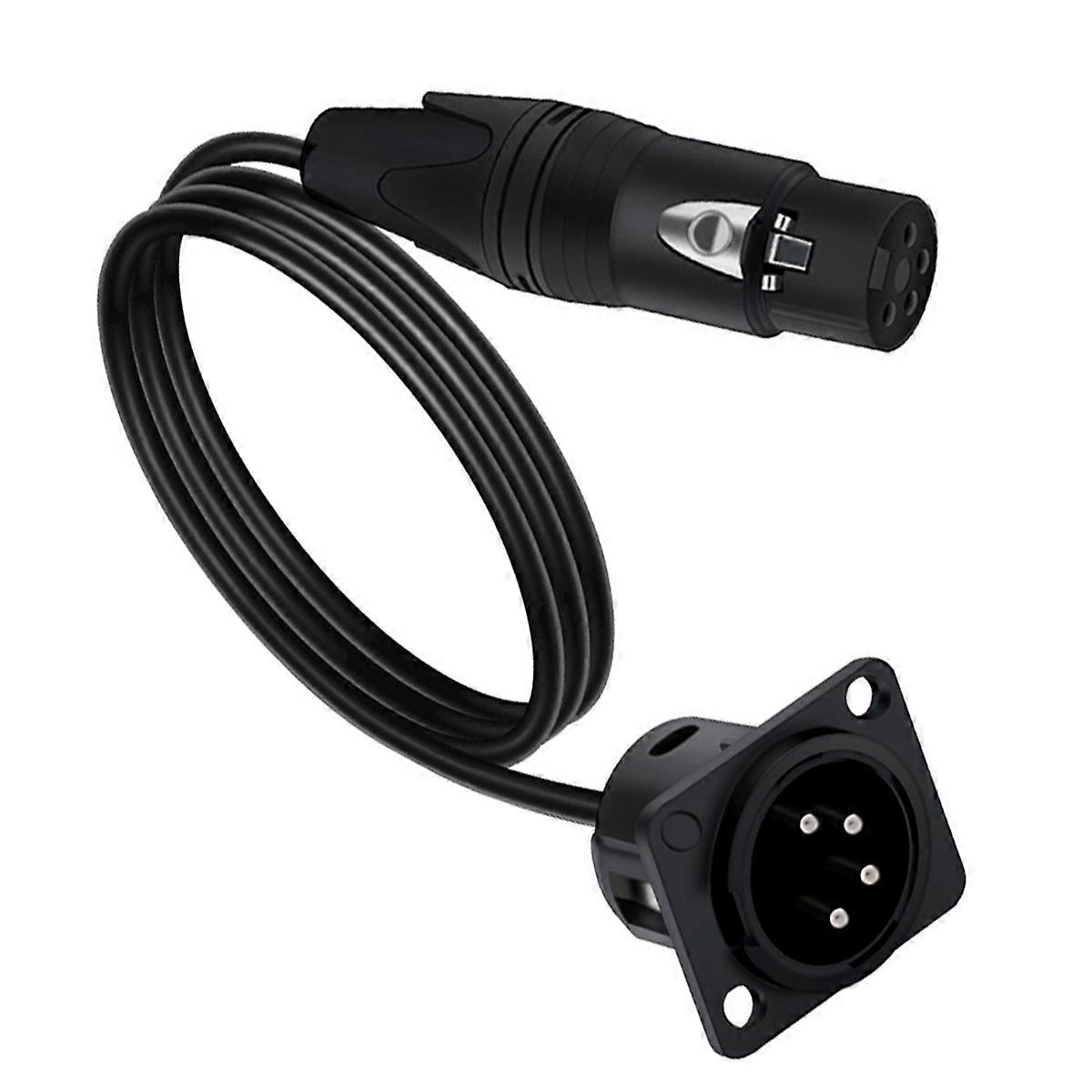 4Pin Type XLR Panel Mount Chassis to Female Connector XLR Feedthrough ...