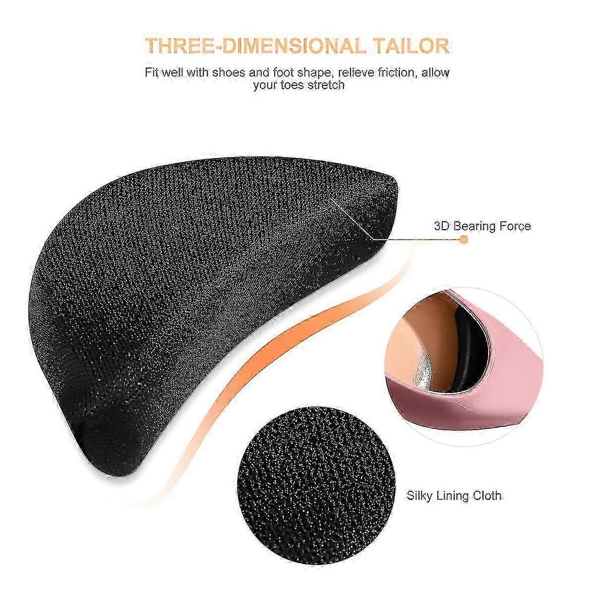 2 Pairs Soft Sponge Toe Plug Foot Brace Shoe Filler Unisex Shoe Inserts ...