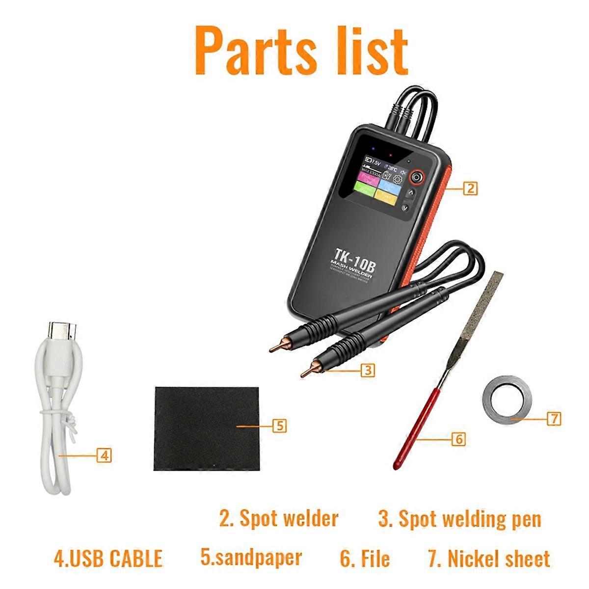 TK-10B Digital Spot Welder, Handheld, for 18650 Battery DIY Welding ...