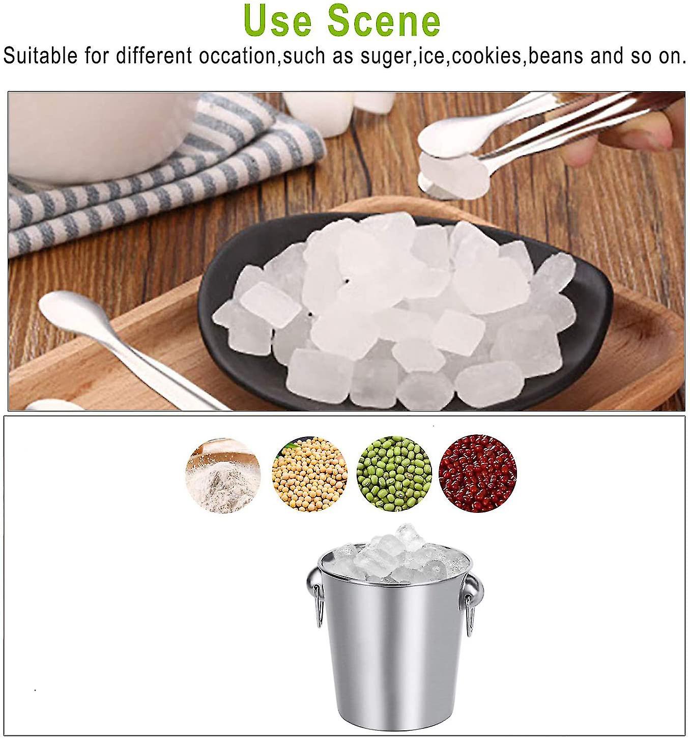 Stainless Steel Sugar Tongs Set, 6 Pieces Sugar Tongs, Candy Salad Ice ...