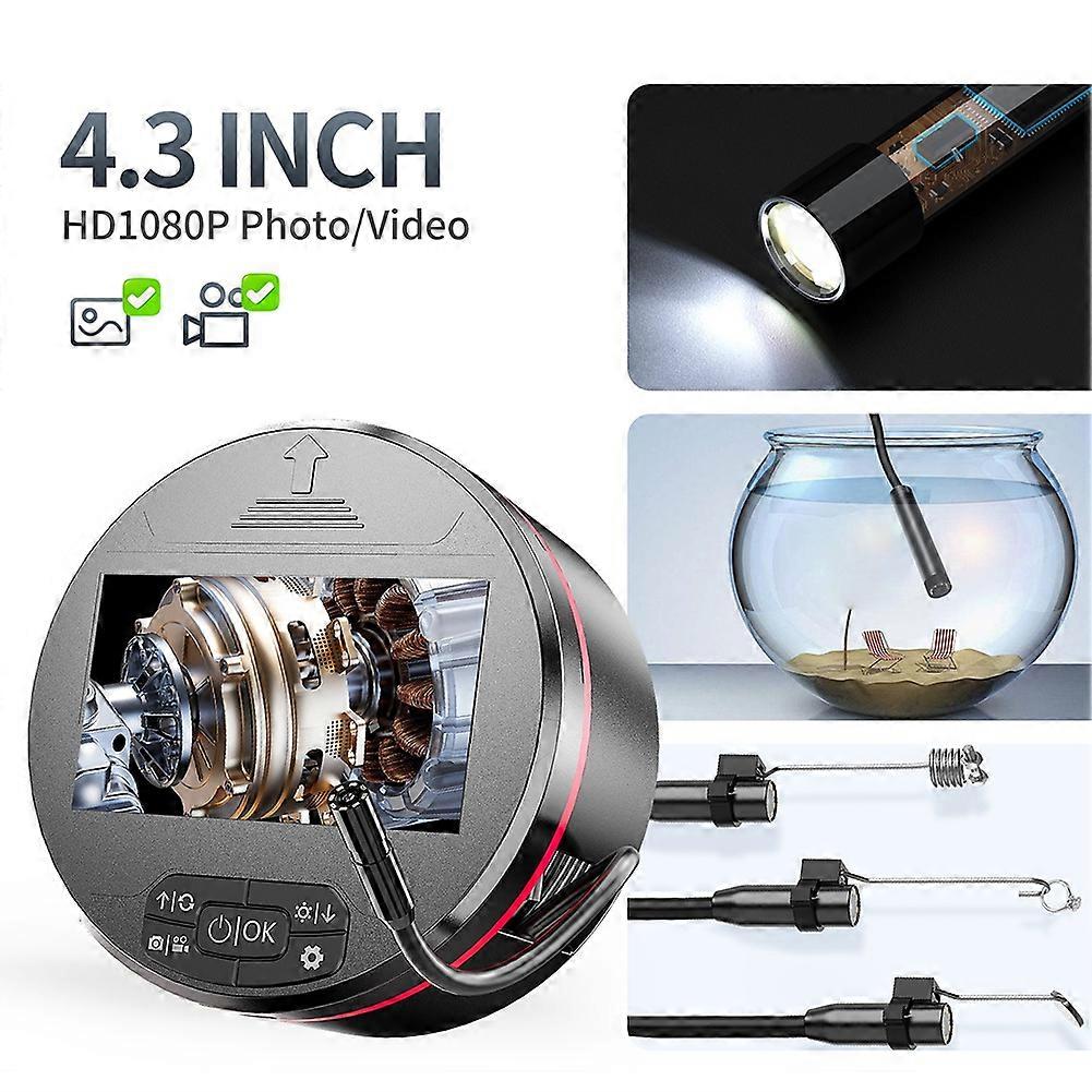 Industrial Endoscope Camera 4.3'' LCD Screen HD Digital Endoscope IP67 ...