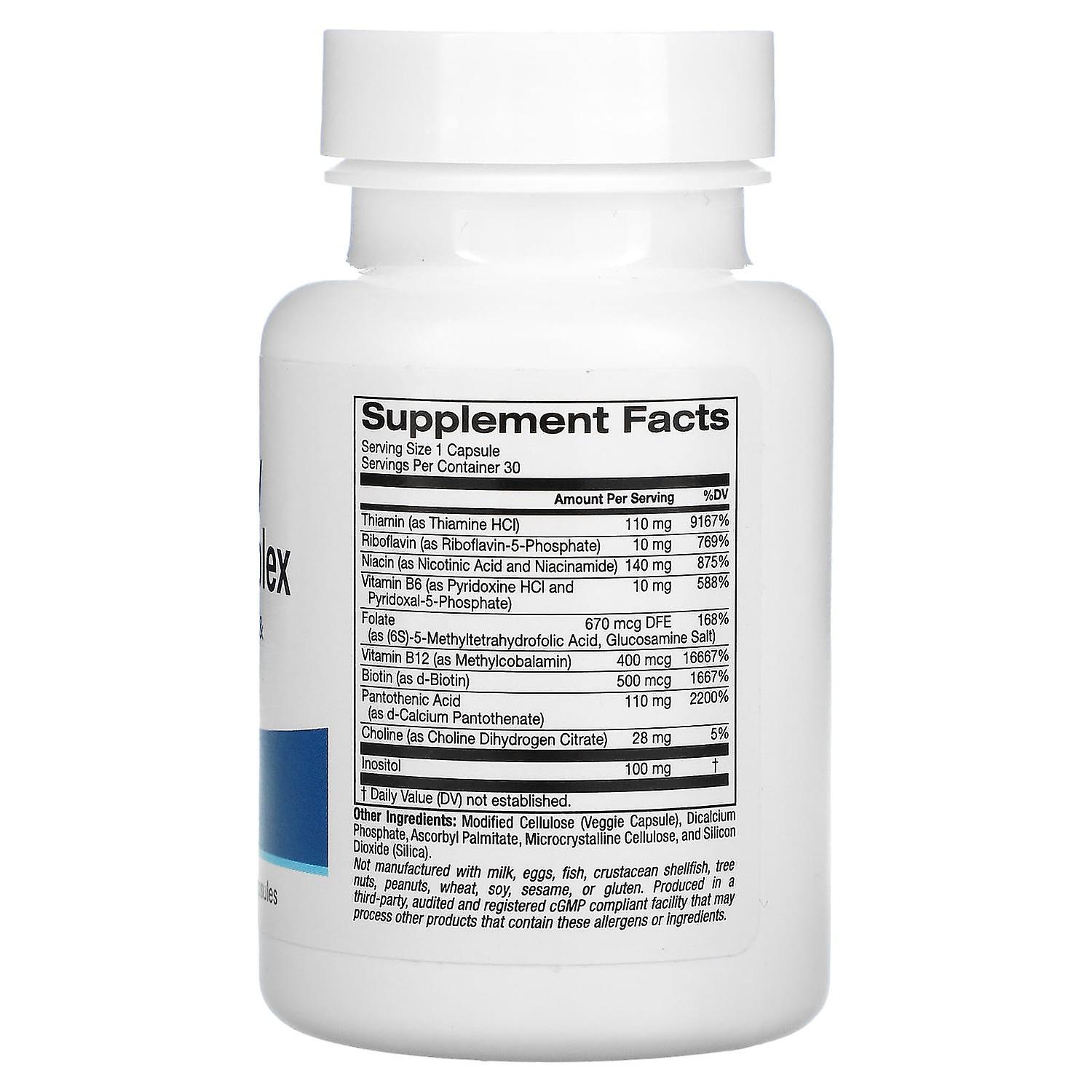 Lake Avenue Nutrition, High Potency Vitamin B Complex, 30 Veggie ...