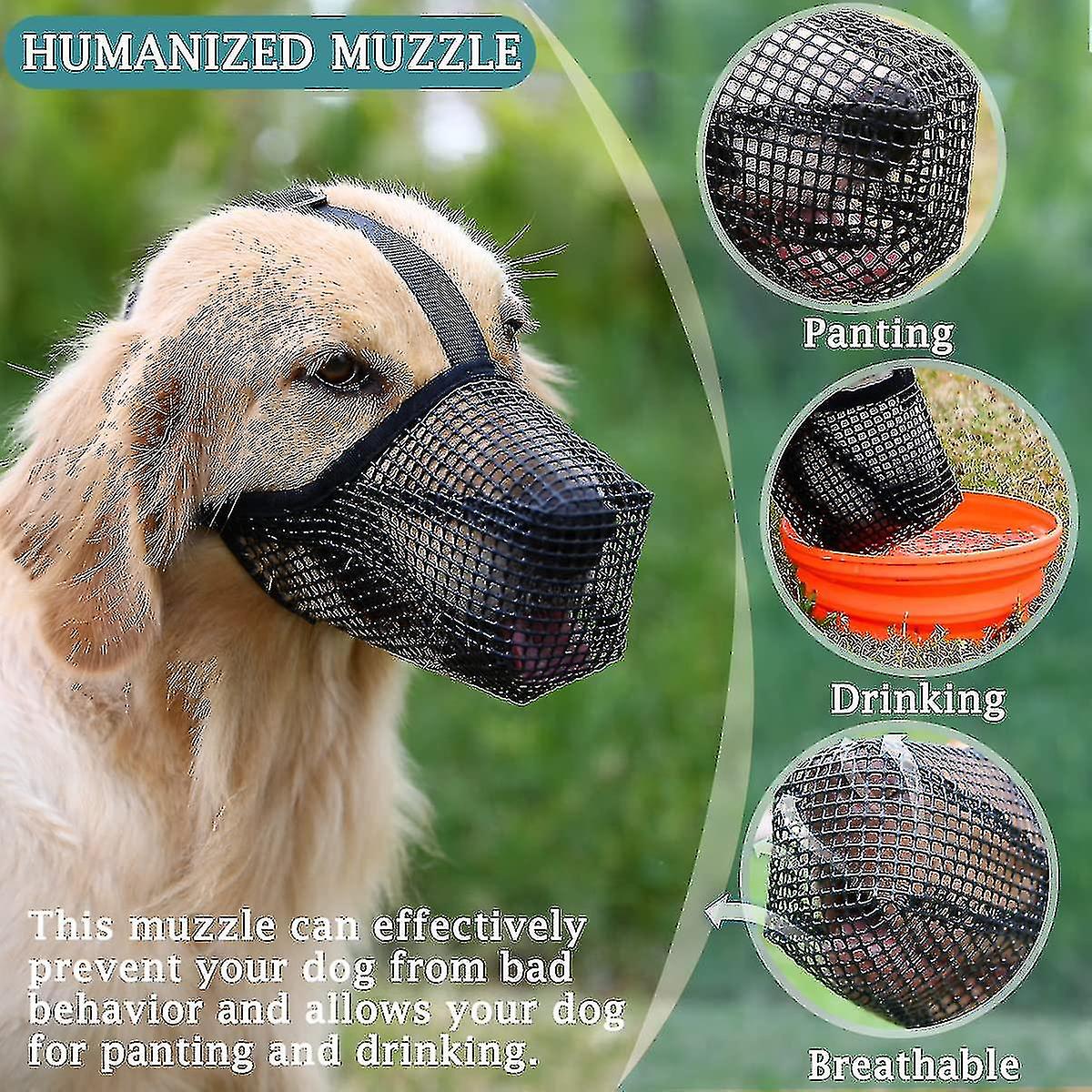 Hundenæse, hundemundingsmaske med justerbare stropper og åndbar til små ...