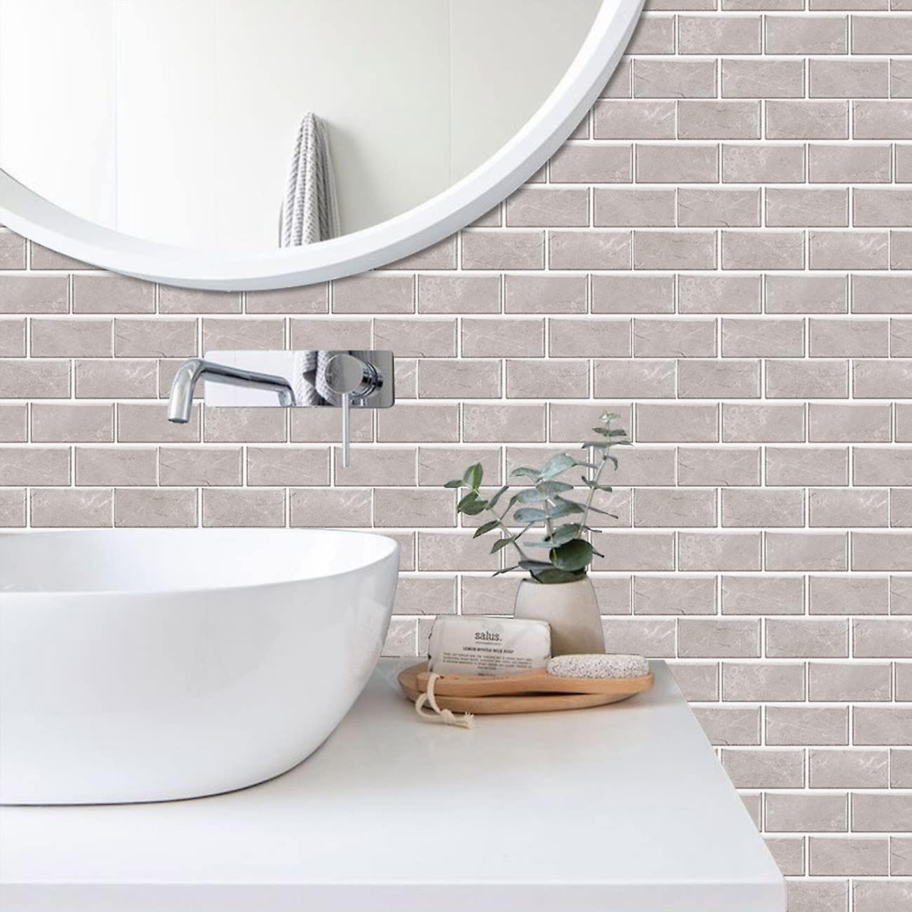 Kitchen Tile Stickers, 12 Pieces Self Adhesive Tile Sticker Waterproof ...