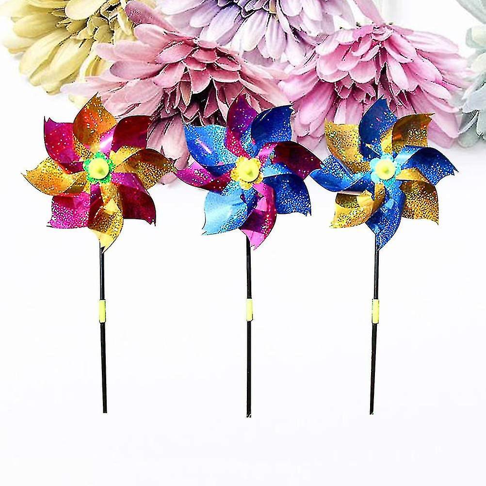 8pcs Plastic Rainbow Pinwheel Party Pinwheels Diy Lawn Windmill For ...