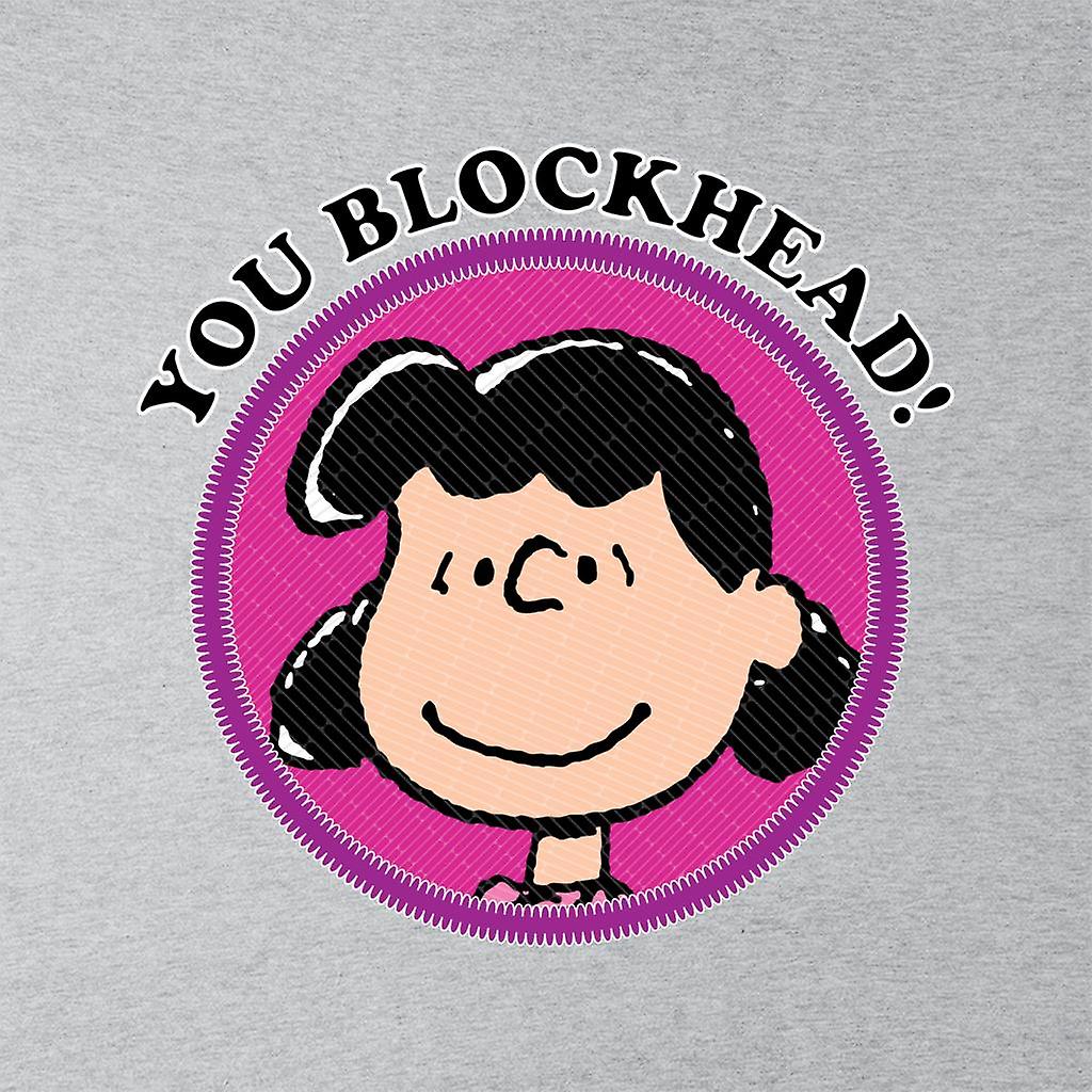 Peanuts You Blockhead Lucy Badge Men's T-Shirt | Fruugo US