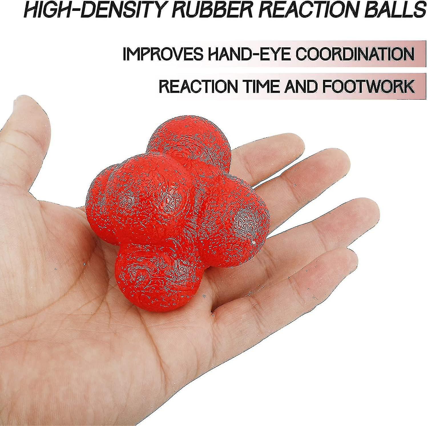 6-pack Reaction Ball Rubber Reaction Pinball, Agility And Speed Reflex ...