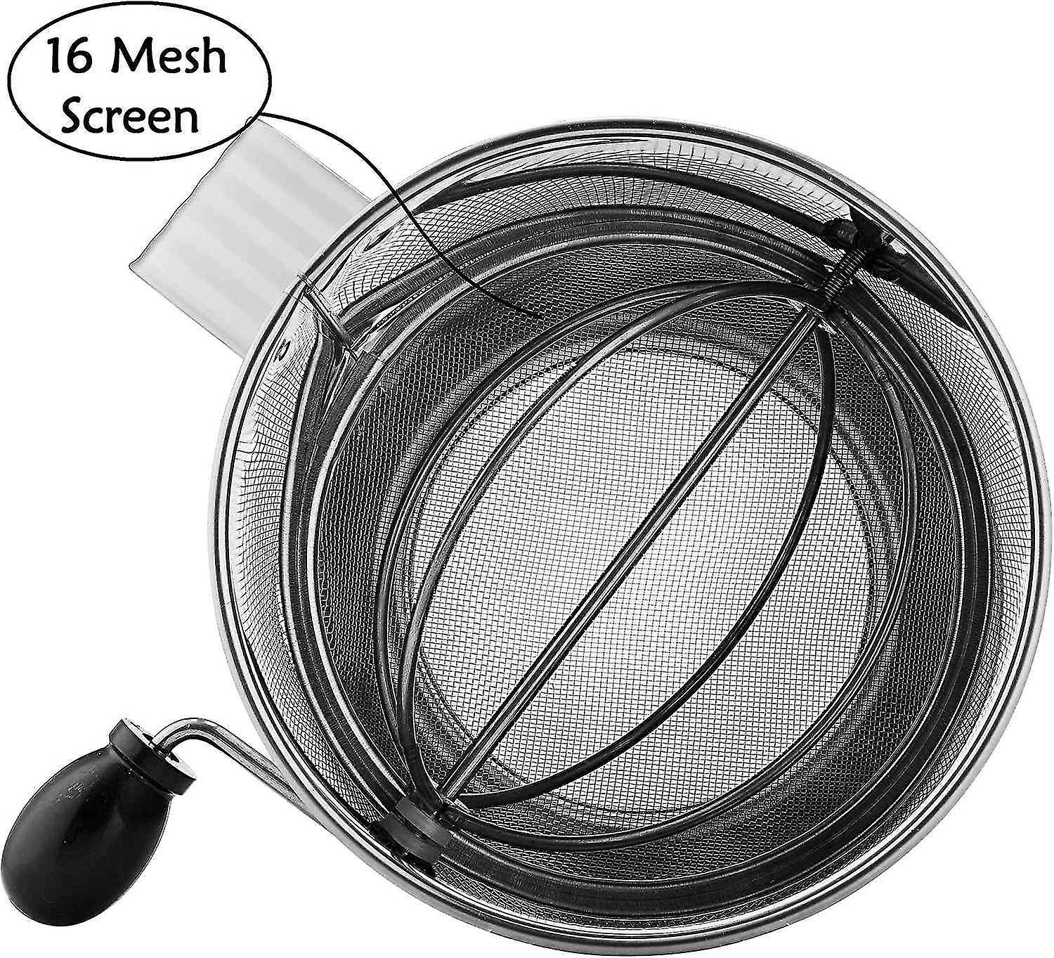 Flour Sifter 8 Cup Stainless Steel Rotary Hand Crank, Baking Sugar ...