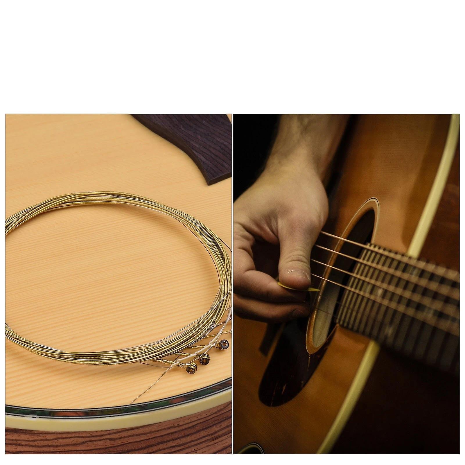 Acoustic guitar strings hexagonal core & 80/20 bronze winding string ...