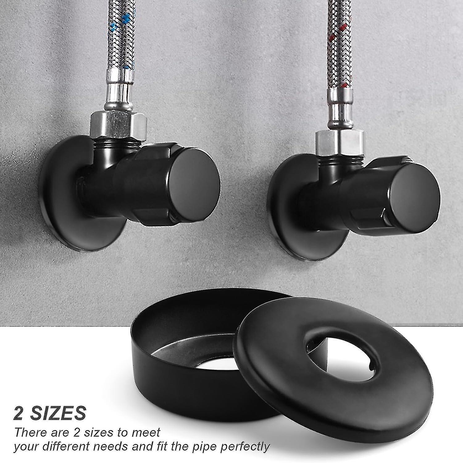 4 Pieces Matte Black Shower Mixer Rosette, Stainless Steel Faucet ...