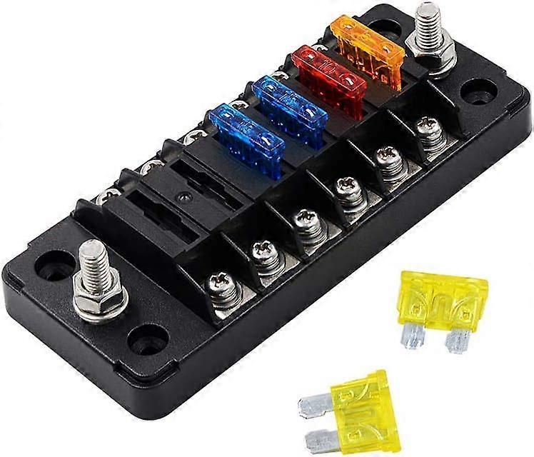 12v car fuse box 6 ways fuse box for ATO/ATC 1-20A fuse DC32 V M5 screw ...