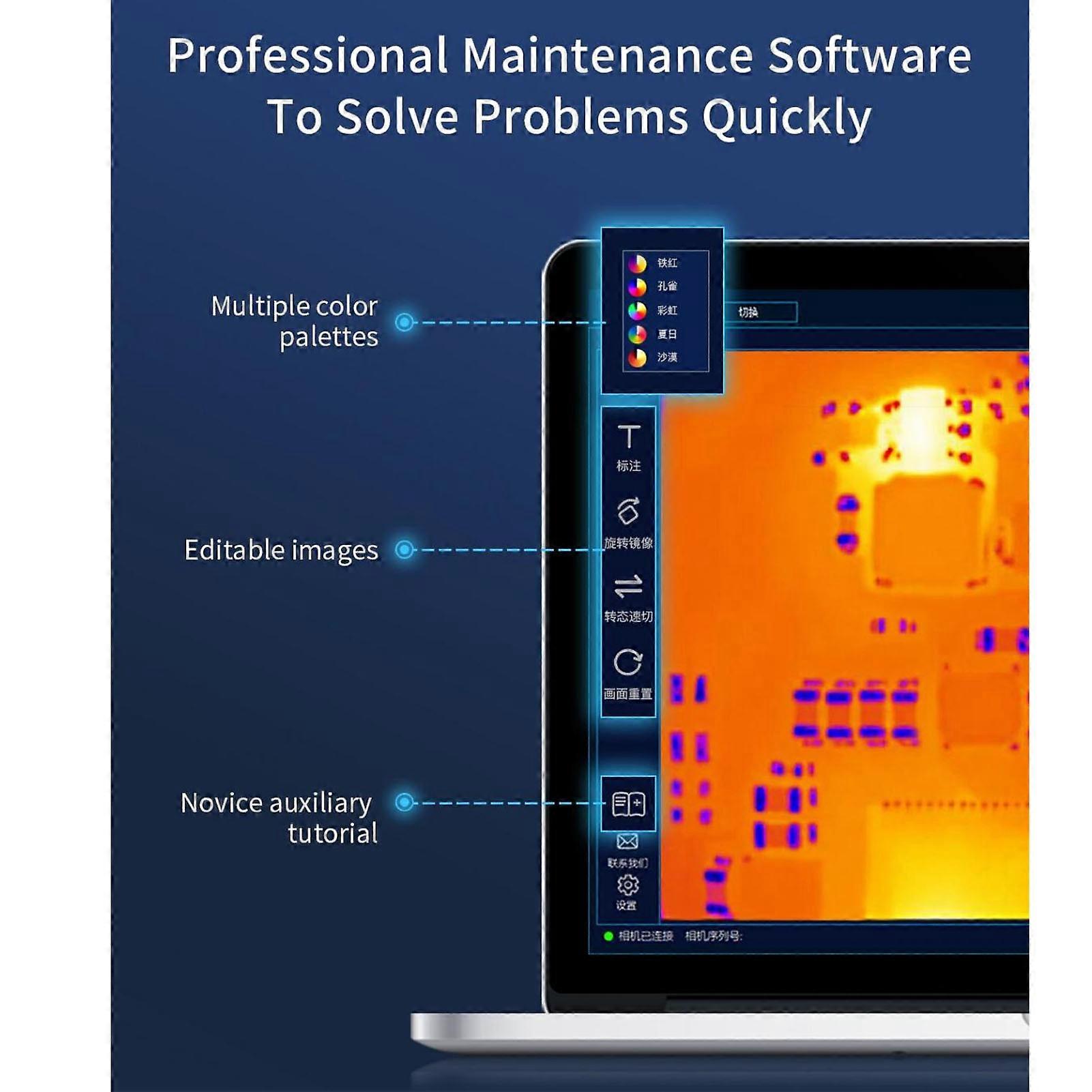 Infrared Thermal Image Analyzer 3D 256x192 HD Thermal Imaging Camera ...