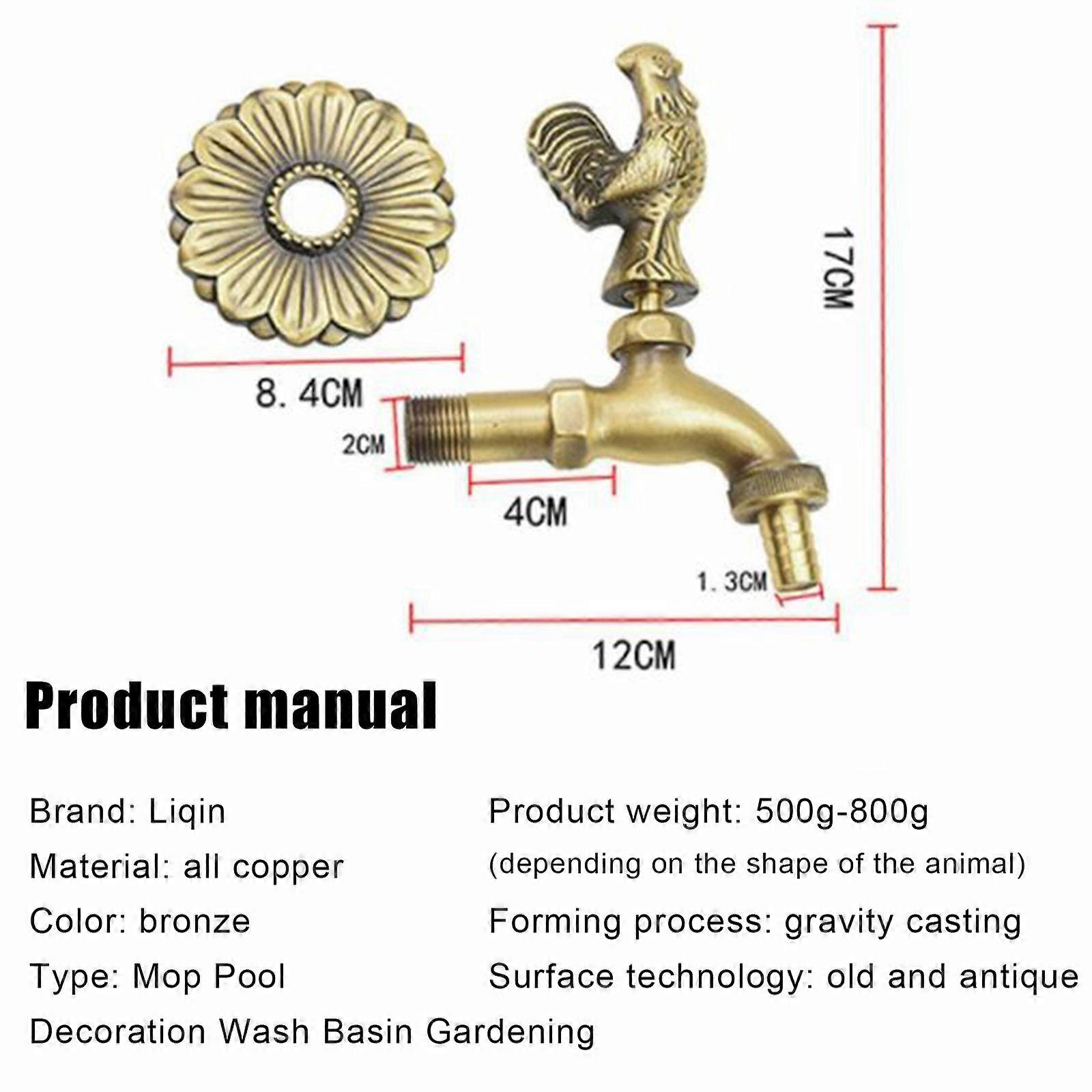Animal-shaped Bathroom Faucet All Copper Garden Balcony Gardening ...