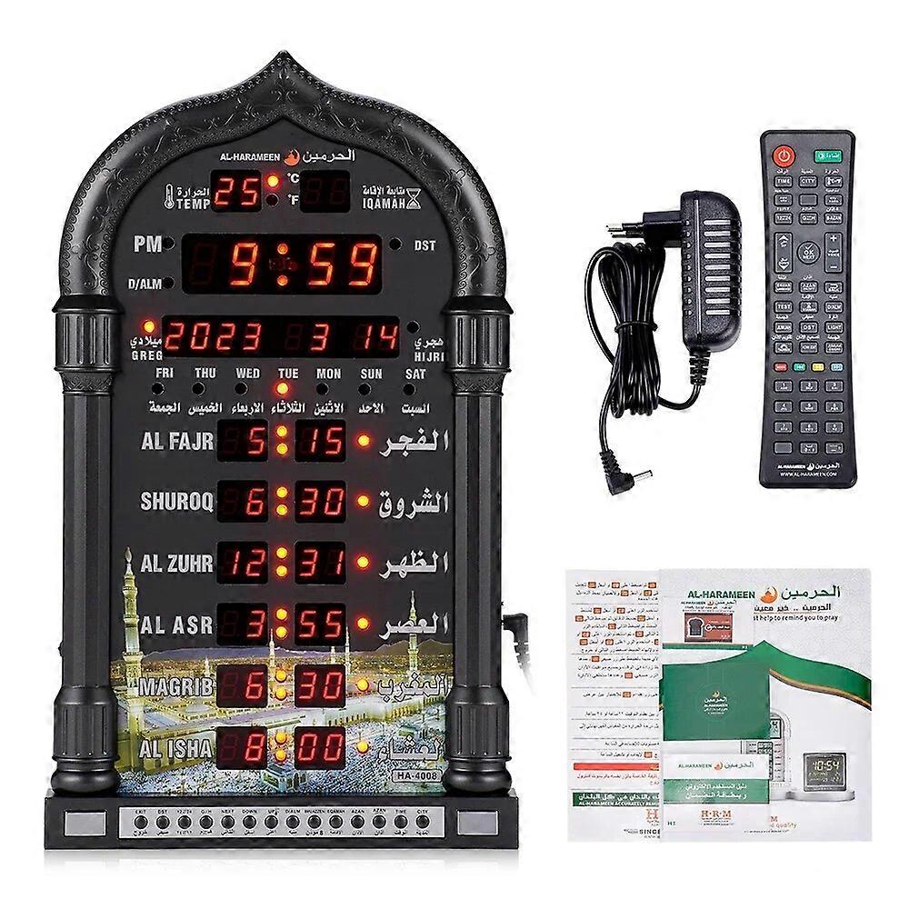 Azan Clock LED Muslim Prayer Clock Athan Wall Clock Reading Home/Office ...