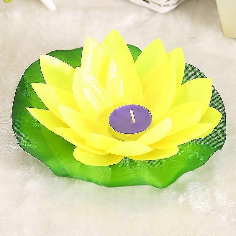 10pcs Multicolor Silk Lotus Lantern Light Floating Pool Decorations ...