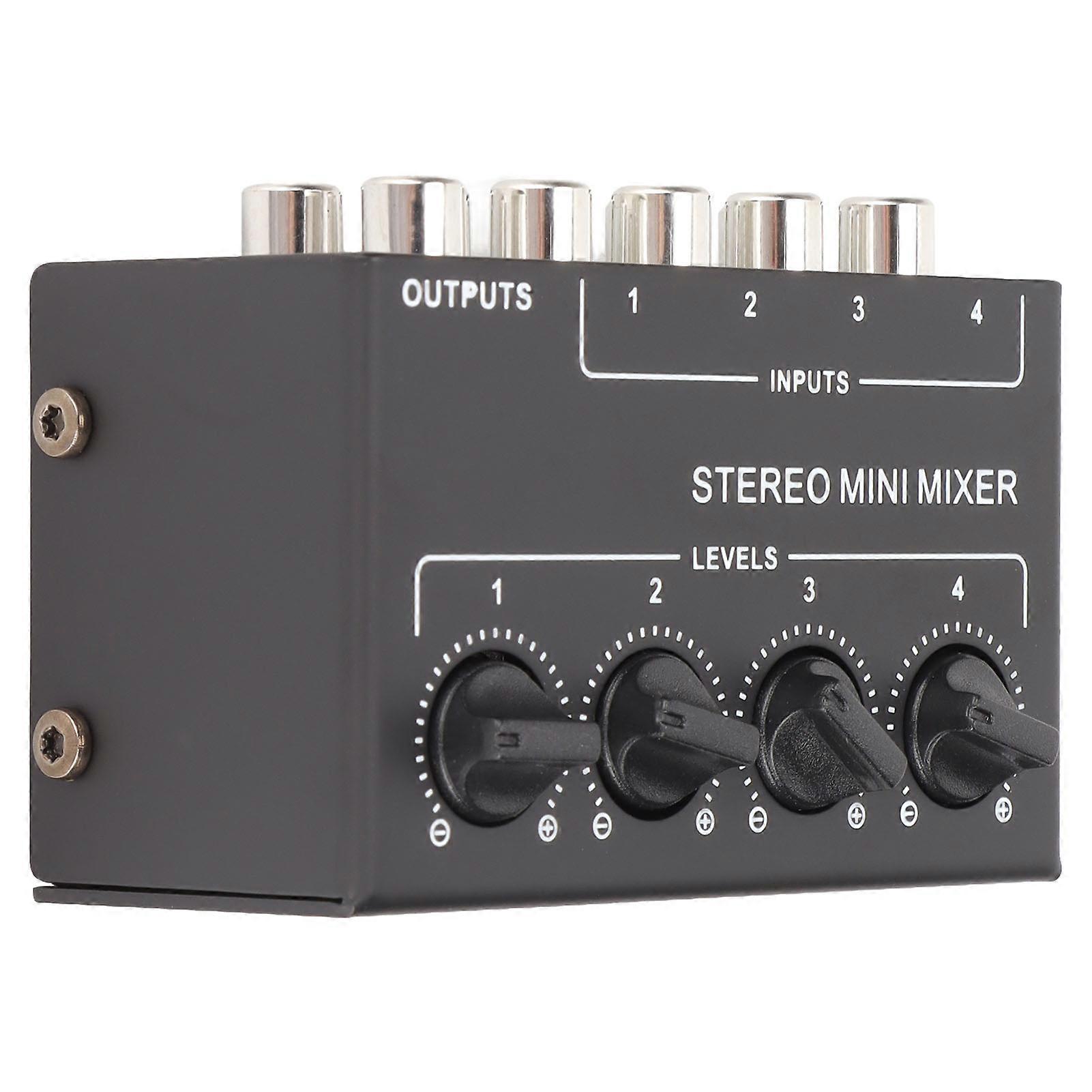 CX400 4 Channel Passive Mixer Professioinal Stereo 4 Channel Mixer for ...