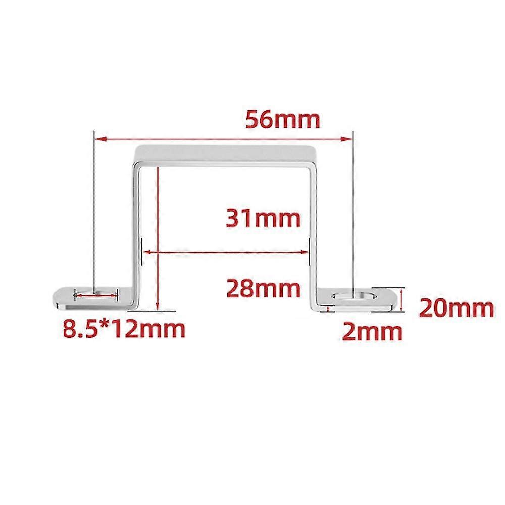 10 pcs 30*30mm Square oblong tube clamp, Stainless steel square tube ...