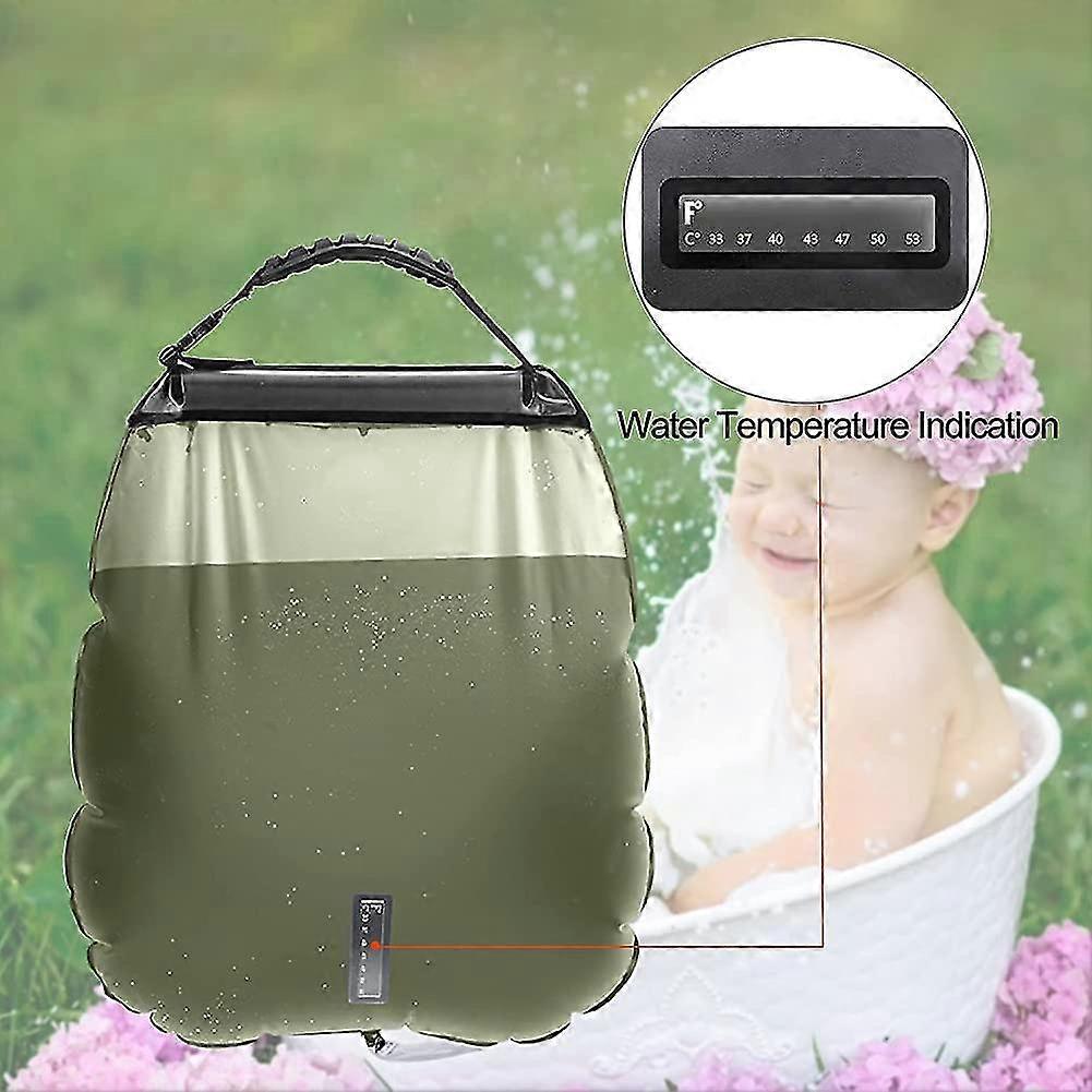 Solar Shower Bag. 20l Portable Solar Heated Hot Water Camping Travel ...