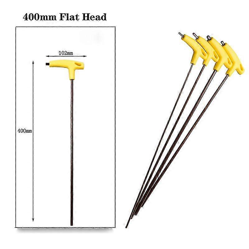 Extra Long Arm T-handle Hex Key Wrench 400mm Flat/ball Head Hex Socket ...