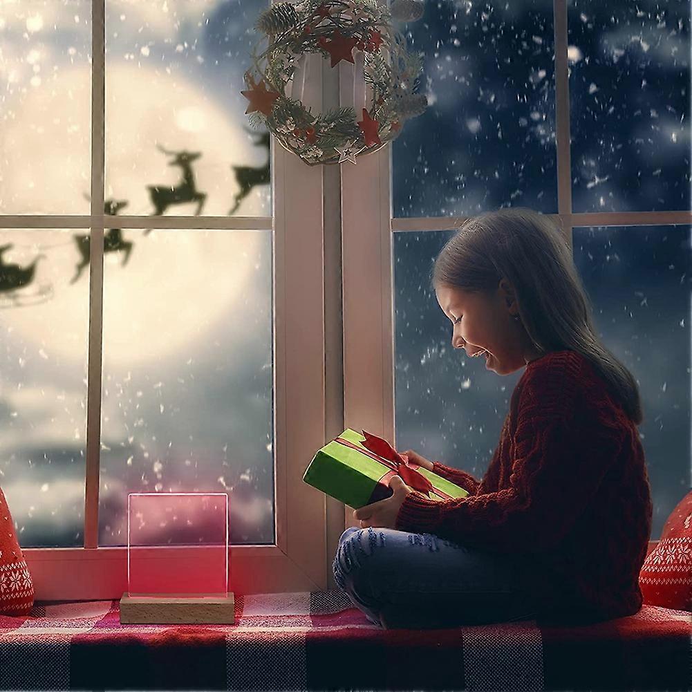 Wooden Rectangle Light Base,Wood LED Display Base Pedestal Light Lamp ...