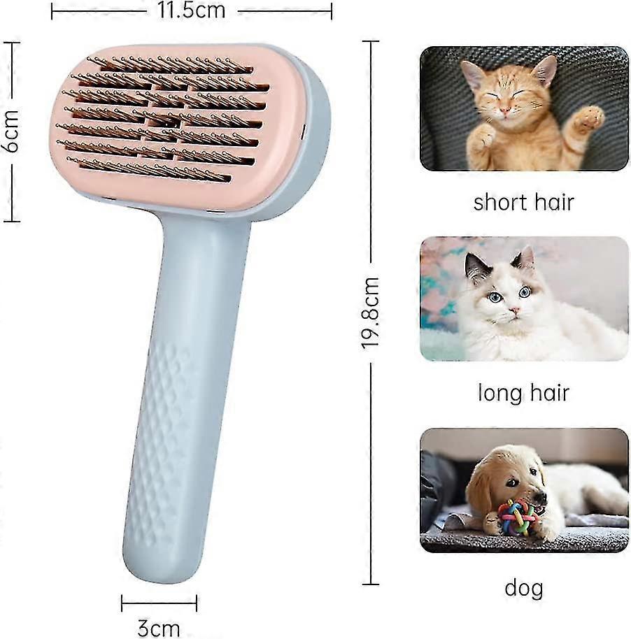 Dog Cat Brush, Self-Cleaning Hair Brush, Dead Hair Brush For Cat Dog, Grooming Brushes For Small ...