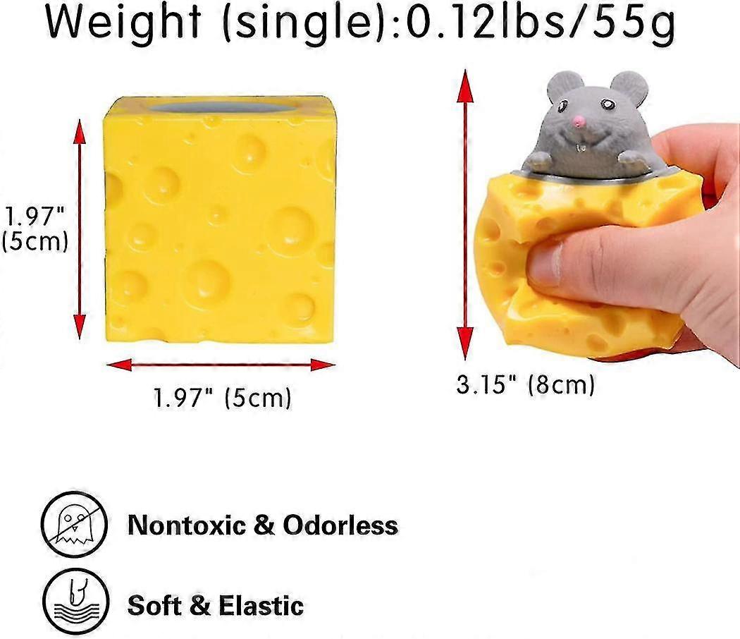 Cheese Toy Squeeze Cheese Rat Stress Ball Mice In Cheese Toy Anxiety ...