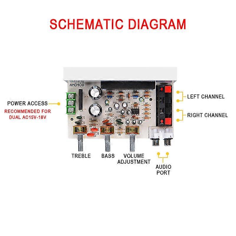 DX-0408 Power Amplifier Board 2.0 Channel Thick Film Series Digital ...